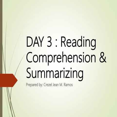 Summarizing ppt | PPT