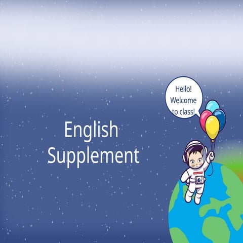 English Supplement for student with A1 English level | PPTX