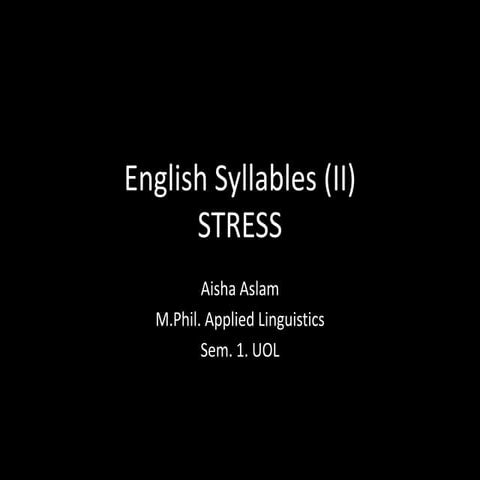 English syllables (ii) | PPTX
