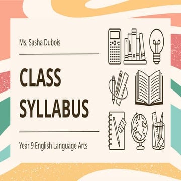 English Syllabus Sample of English Syllabus 9 | PPTX