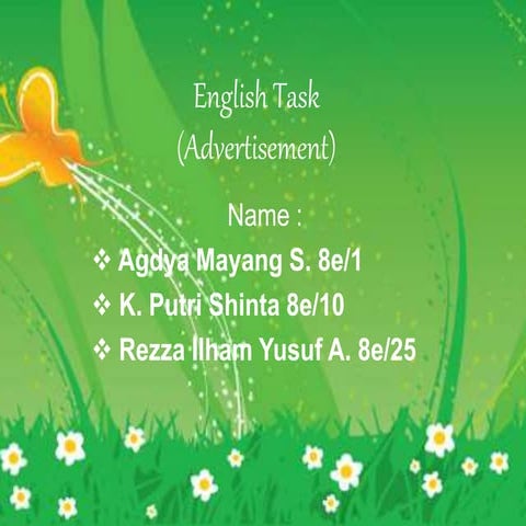 English task ( advertisement ) | PPT