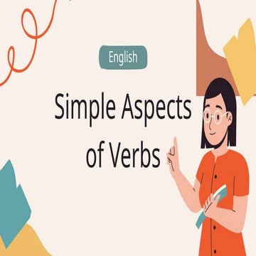 Simple Aspects of Verbs Powerpoint Template | PPTX