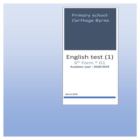 English Test with answers | PDF