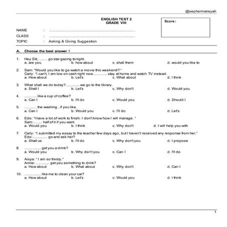 English test 2 | PDF