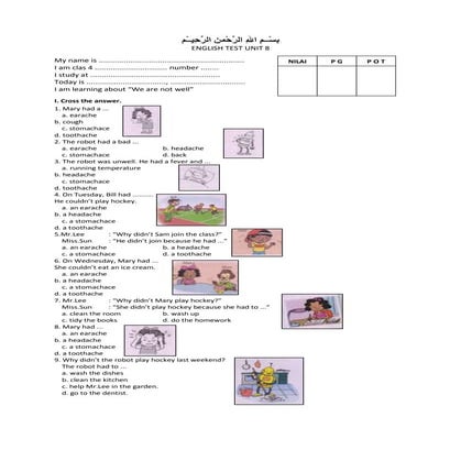 English Test Unit 8 Docx