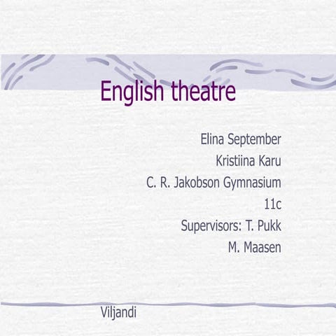 English theatre | PPT