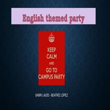 English themed party | PPTX