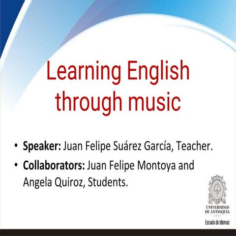 English through music | PPTX