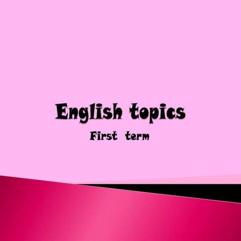 English Topics | PPT
