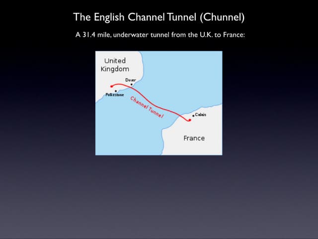 English Channel Tunnel Map