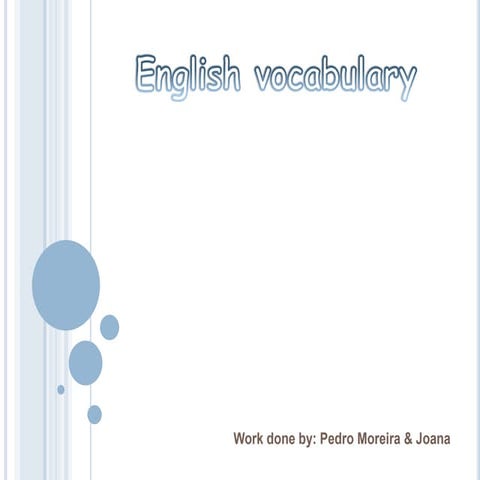 English Vocabulary | PPTX | Computer Peripherals | Computing