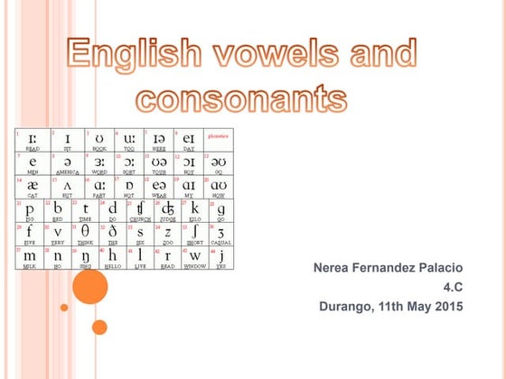 Vowels and consonants | PPT
