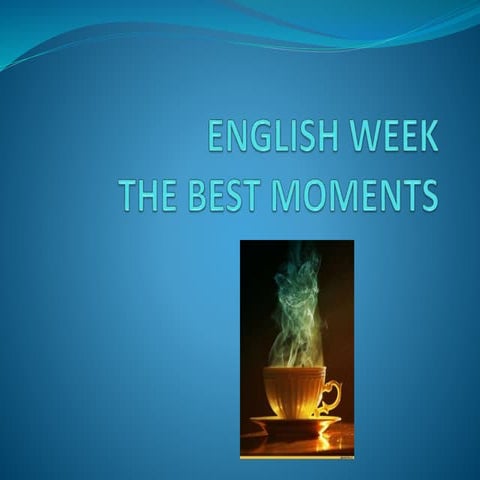 English week | PPTX | National & Civic Holidays | Holidays