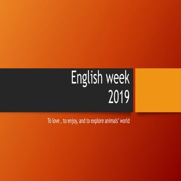 English week | PPTX