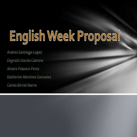 English week proposal | PPTX