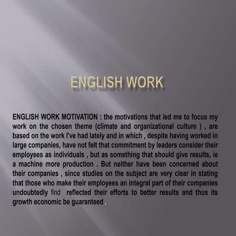 English work