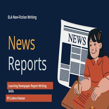 English Writing to InformNewspaper Report Writing Skills Educational ...