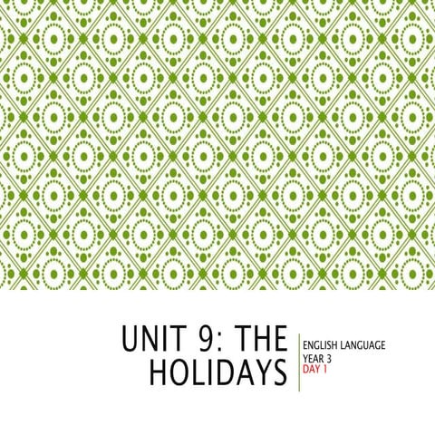 English y3 unit 9 - Day 1 | PPTX