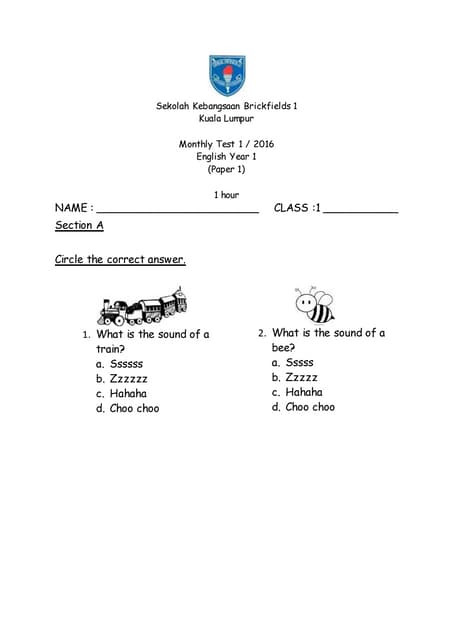 English year 2 | PDF