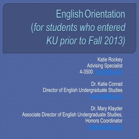 English Major orientation | PPTX