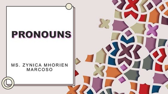 pronouns - basic English grammar for children | PPT