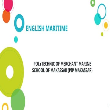 Introduction of maritime english on vessel | PPTX