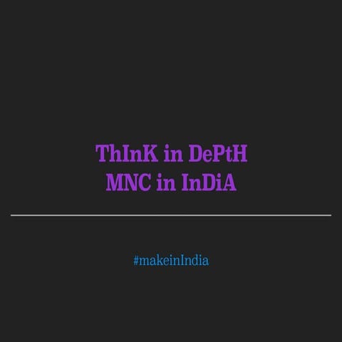 MNC's in India | PPT