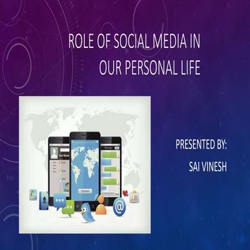 Role of social media in personal life | PPTX