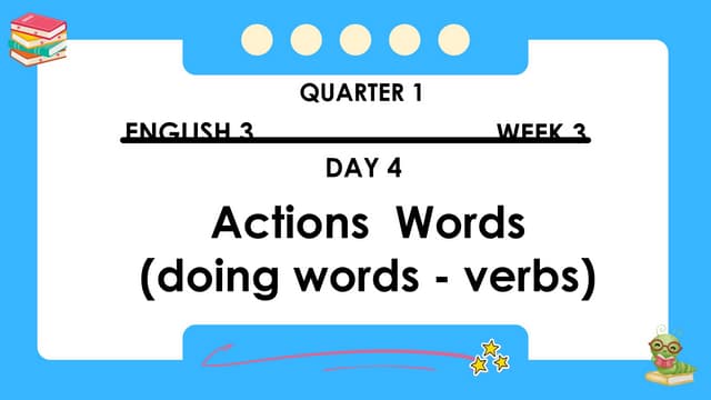 Action verbs PPT | PPTX