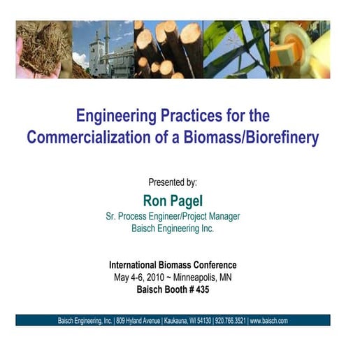 Eng Practices For The Commercialization Of Biorefineries R Pagel | PDF