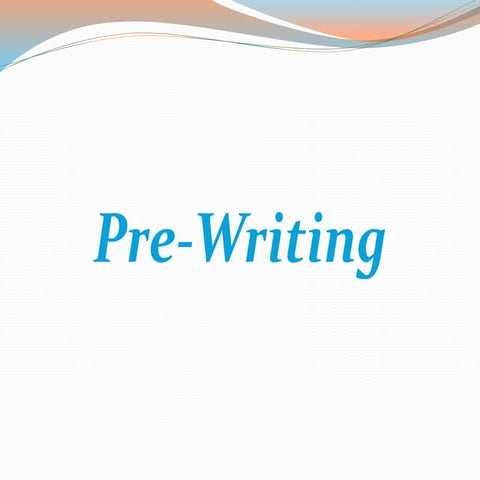 Prewriting presentation include brainstorming | PPTX