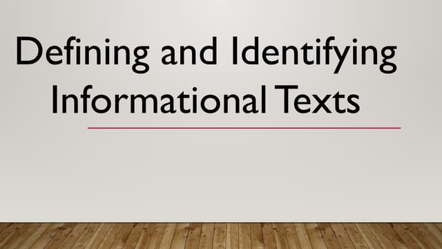 Different types of informational text | PPTX