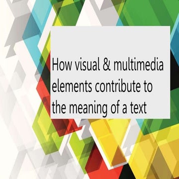 Visual And Multimedia Elements Multimedia Design Elements | PDF