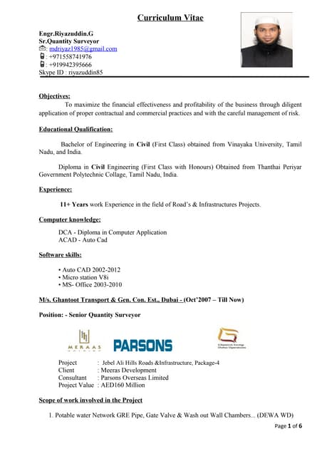 Quantity Surveyor CV | DOC