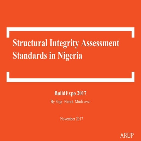 Structural Integrity Assessment Standards in Nigeria by Engr Nimot ...