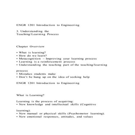 ENGR 1201 Introduction to Engineering3. Understanding the | DOCX