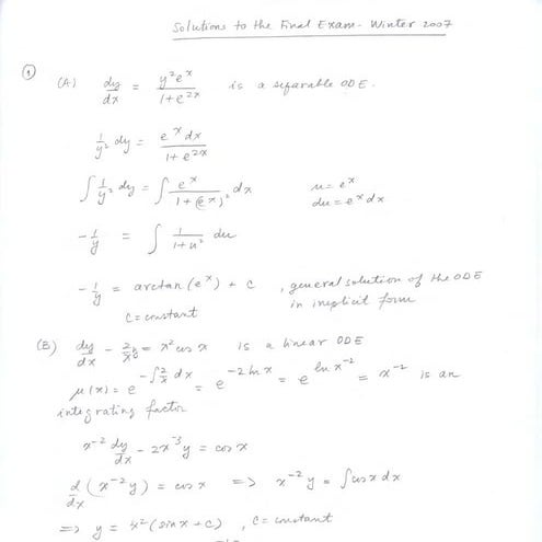 Engr 213 final sol 2007 | PDF