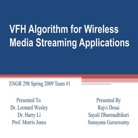 Investigation of Quick Handover Algorithm for Wireless Video Streaming ...