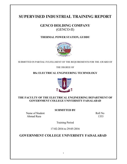 Engr Ahmad raza Internship report on 600mw ccpp giddupdf | PDF Engr Ahmad raza Internship report on 600mw ccpp giddupdf | PDF