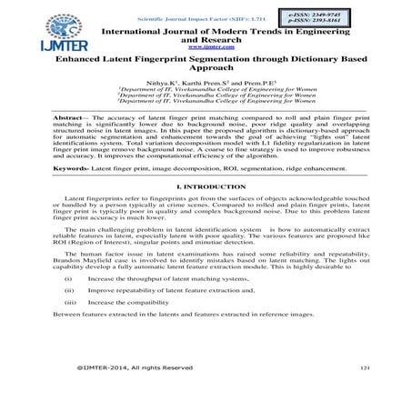 Enhanced Latent Fingerprint Segmentation Through Dictionary Based