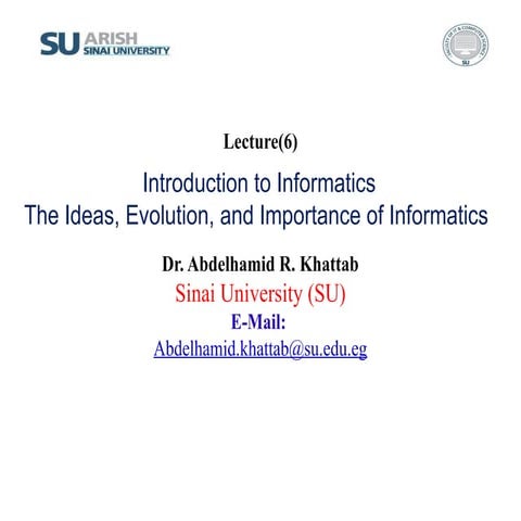 Informatics: Introduction | PPTX
