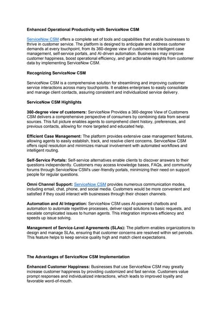 ServiceNow ITSM and its best practices.pdf