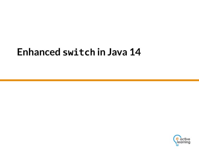 Enhanced Switch Statement In Java 14 Ppt 2861