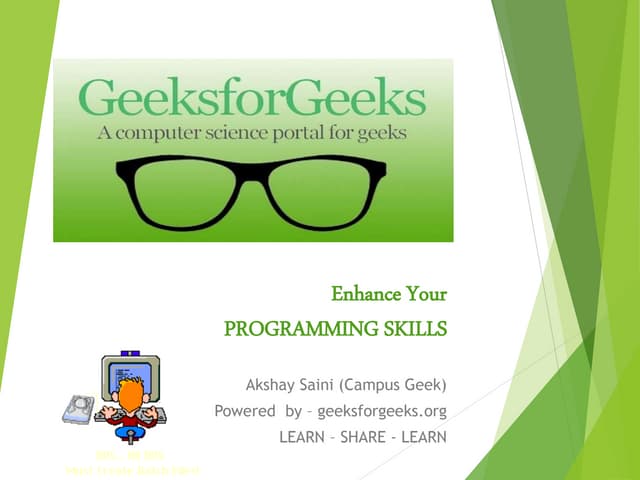 Enhance your programming skills | PPT Enhance your programming skills | PPT