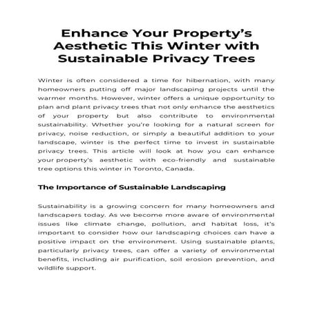 Enhance Your Property’s Aesthetic This Winter with Sustainable Privacy ...