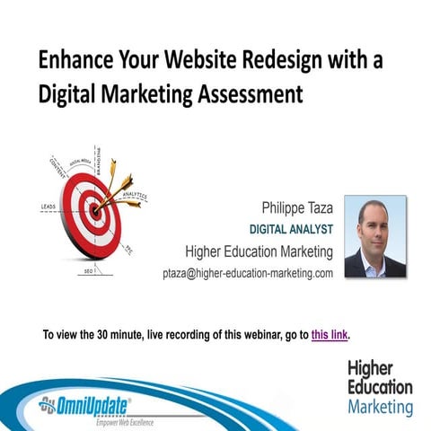 Enhance your website redesign with a digital marketing assessment | PDF