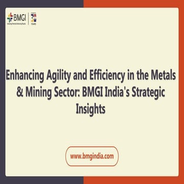 Enhancing Agility and Efficiency in the Metals & Mining Sector BMGI ...