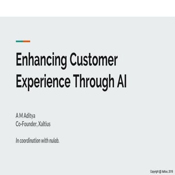 Enhancing Customer Experience through AI | PPTX