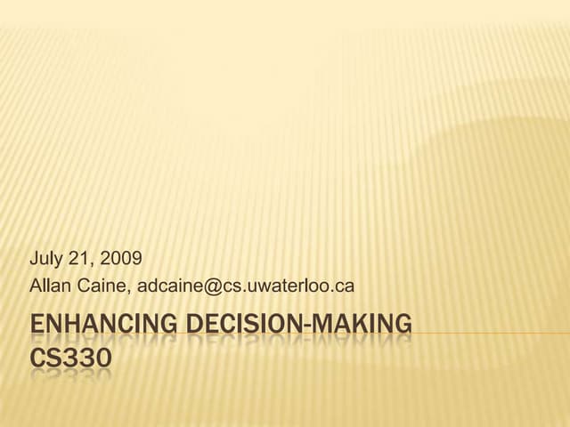 Enhancing Decision Making Ppt 4139