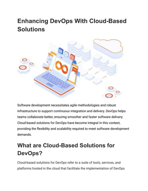 Enhancing Devops With Cloud Based Solutionspdf